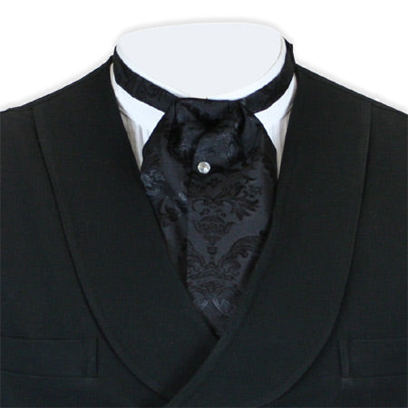 Satin Puff Tie - Black Farnsworth – Historical Emporium